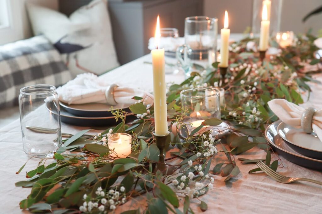 Setting Table for Dinner Party | Winter Tablescape Ideas - Hydrangea ...