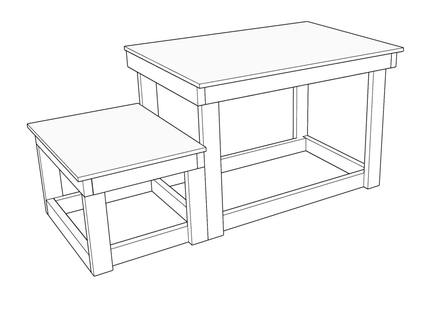 DIY workbench for table saw - Hydrangea Treehouse